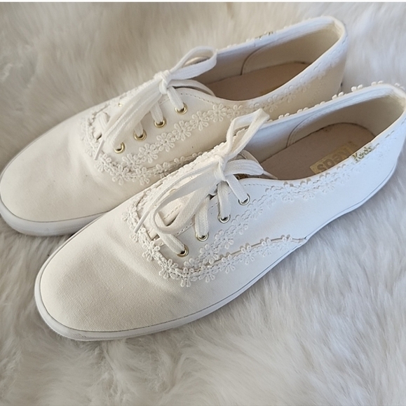 Keds | Shoes | Keds Champion Crochet White Lace Sneakers 9 | Poshmark